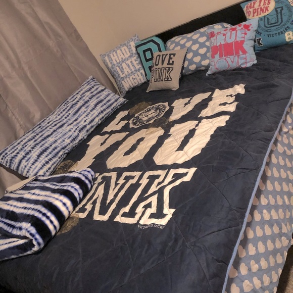 PINK Victoria's Secret | Bedding | Pink Vs Blue Bedding | Poshmark